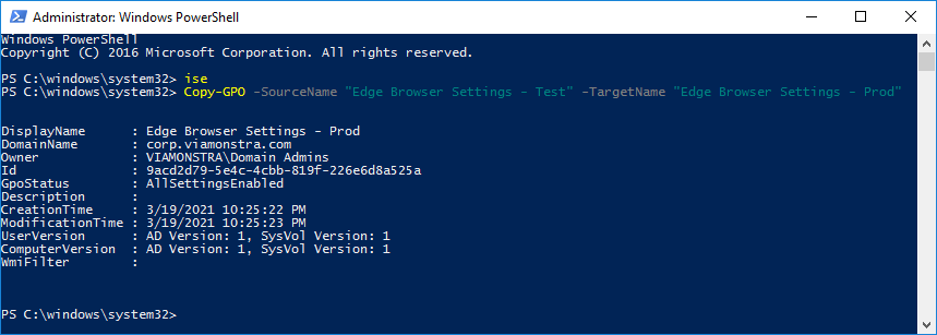 Copy GPO with PowerShell | MyWebb.net